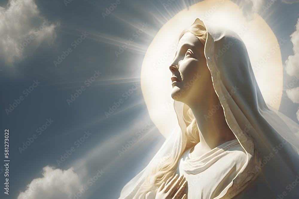 Background of Mary Mother of Jesus Christ. Wallpaper illustration. Side ...