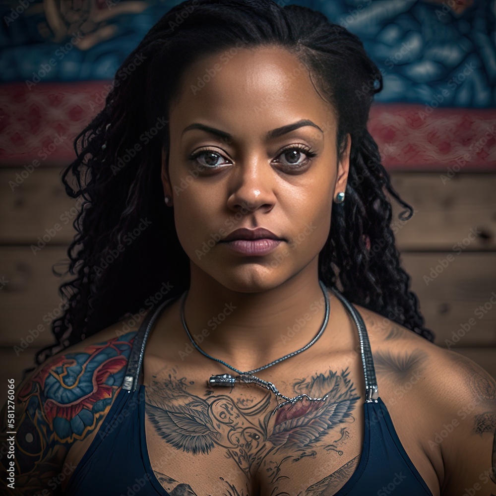 Generative AI - Badass Beauties 077: Digital painting of a beautiful ...