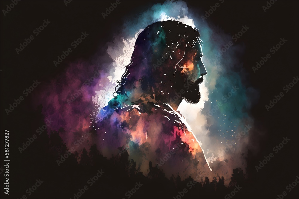 Wallpaper Illustration and background of Jesus Christ. Concept of ...
