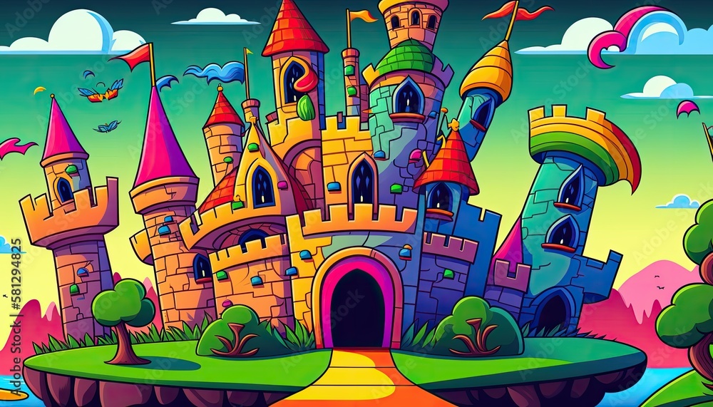 Children's Day Kids Celebration: A fairy tale-themed background with ...