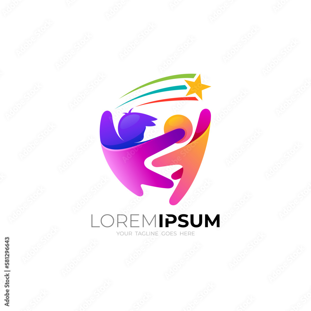 Human logo holding hands, community logo with several people, family ...