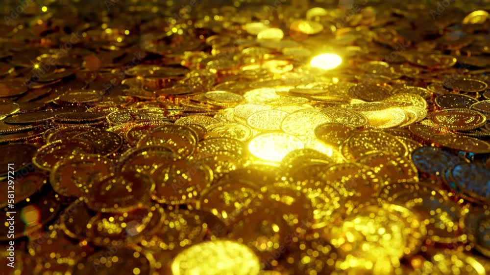 Ancient Gold Treasure Background is motion footage for adventure films ...