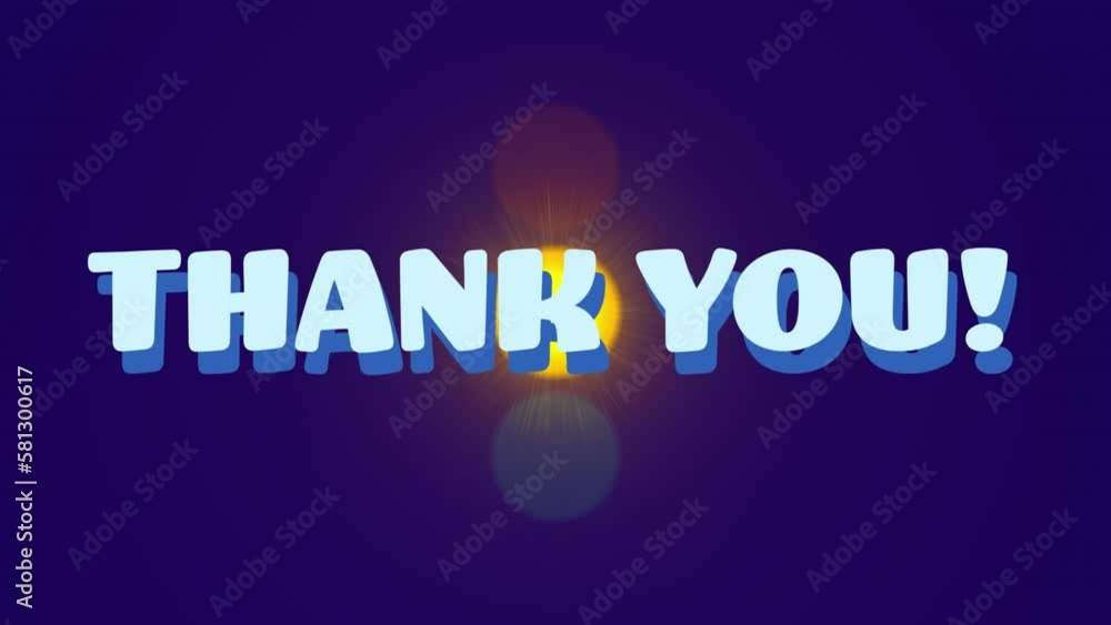 Vidéo Stock Animation of shapes around thank you text with exclamation ...