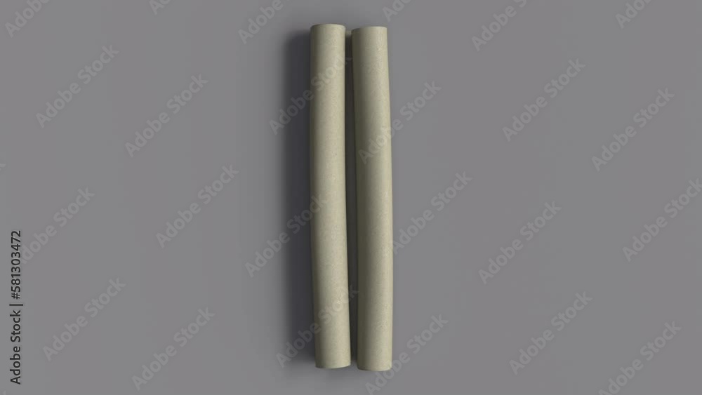 Roll up and roll down white paper like scripture,leather with alpha and ...