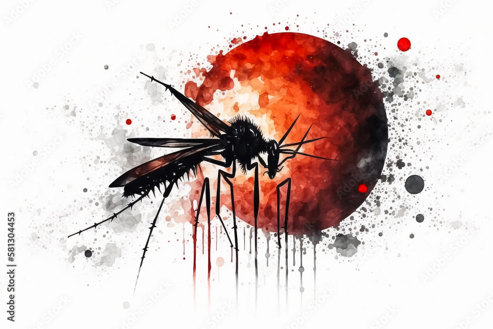 world malaria day, mosquito 3d isolated background. Generative AI Stock ...