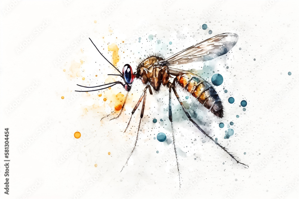 world malaria day, mosquito 3d isolated background. Generative AI Stock ...
