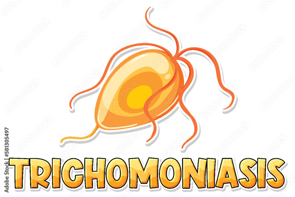 Trichomonas vaginalis (a protozoan parasite) Stock Vector | Adobe Stock