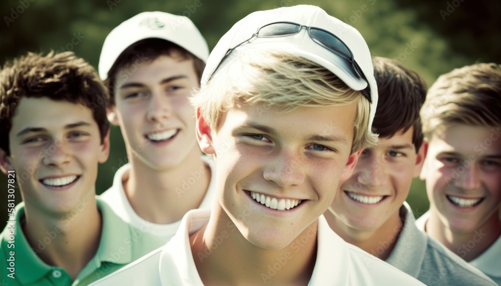 Group of Diverse and Empowered Caucasian White Youth Male High School ...