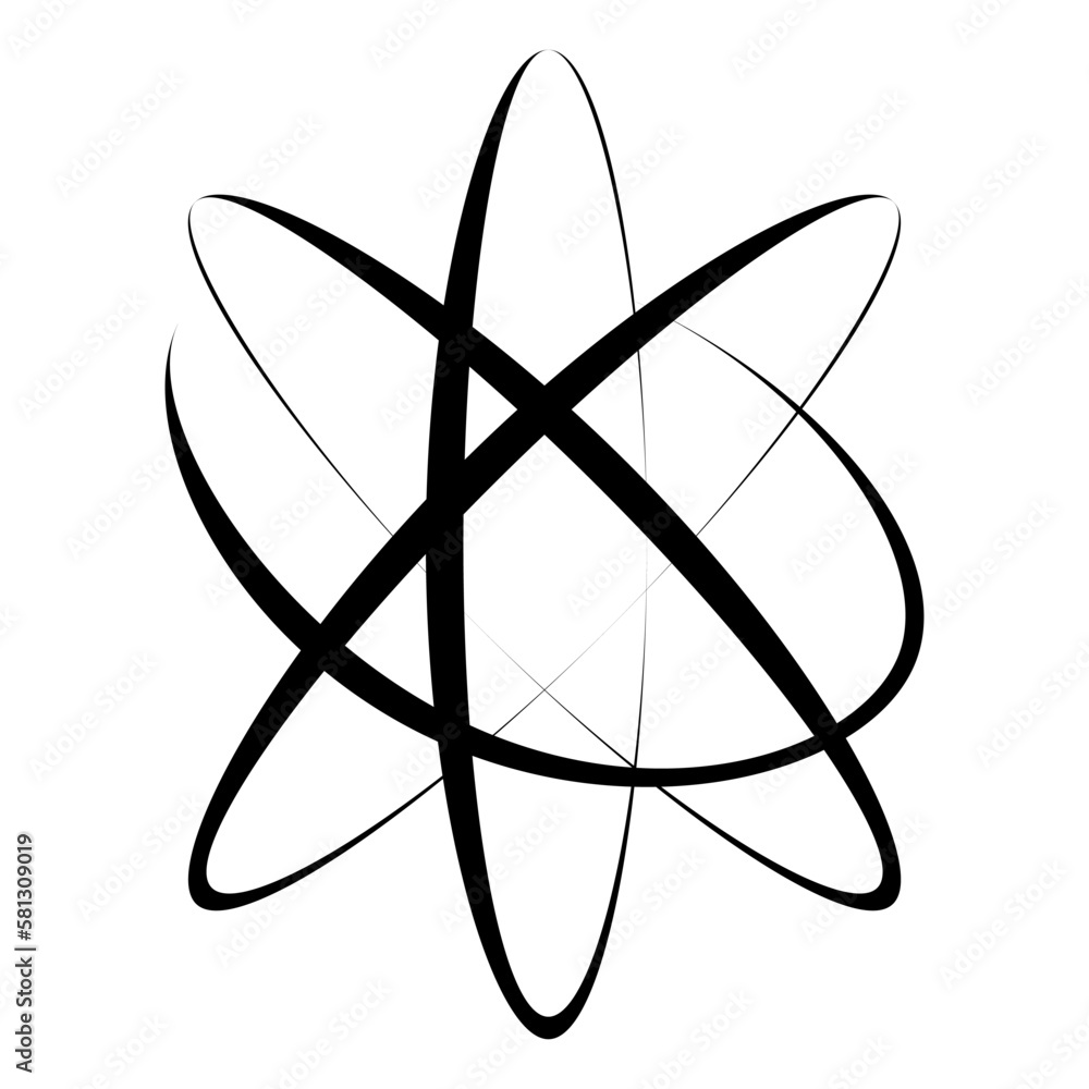 Atom icon. Modern abstract scientific symbol. Vector illustration ...