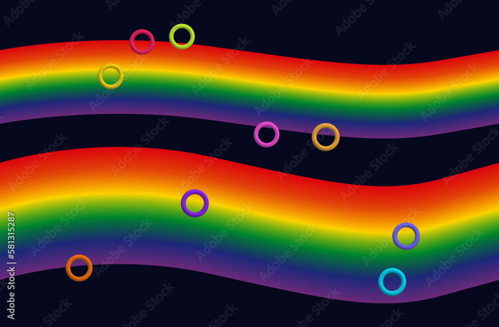 Rainbow wave lgbt, pride month. The concept of equality, tolerance and ...