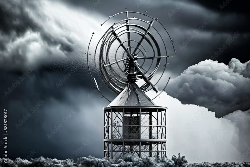 a weather radar, satellite image of a storm, this could be used for a ...