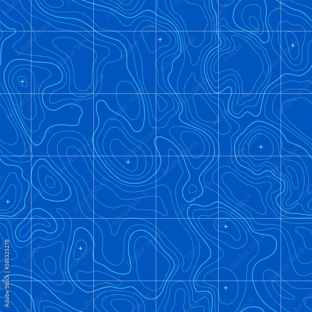 Sea depth abstract topographic map seamless pattern background ...