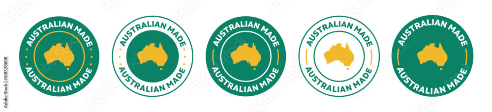 australian made icon set. made in australia. australian made product ...