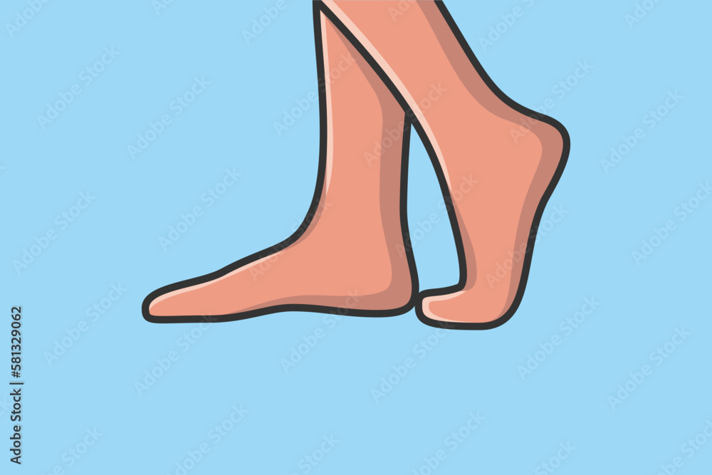 Human Feet vector illustration. People fashion icon concept. Person ...