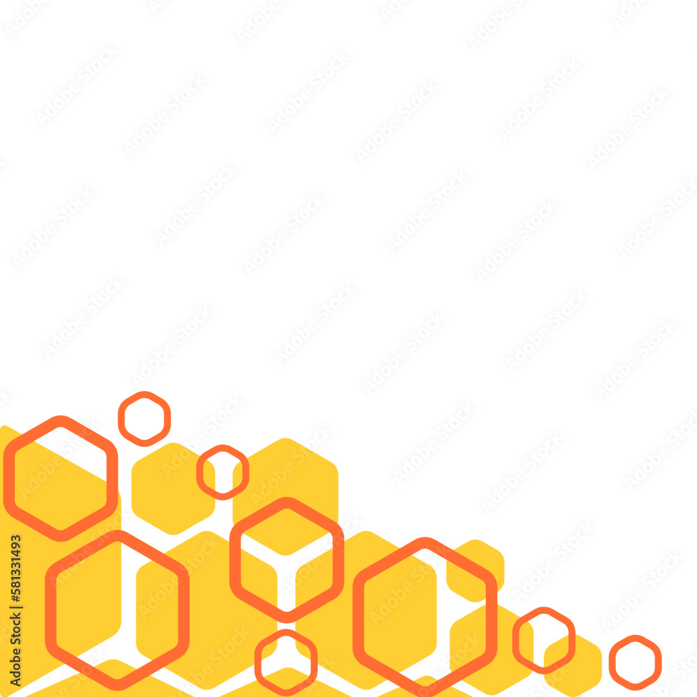 Hexagonal Corner Stock Vector | Adobe Stock