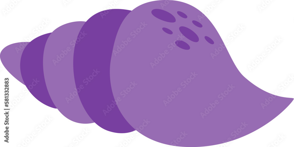 Vector illustration of cartoon seashell isolated on white background ...