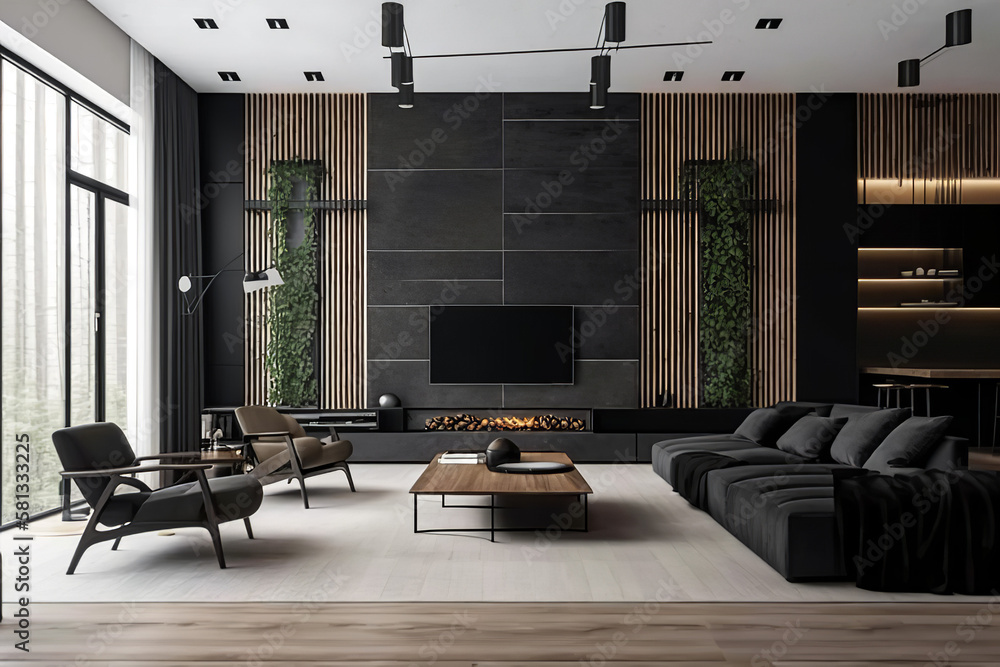 modern living room, living room couch, living room with people, living ...