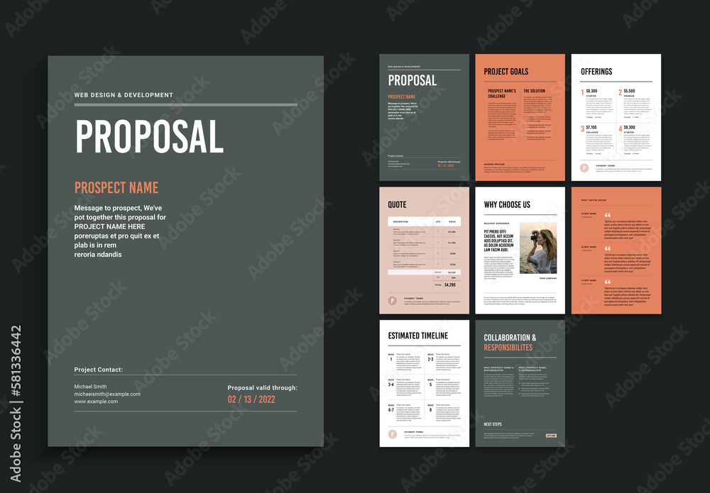 Project Proposal Layout Stock Template | Adobe Stock