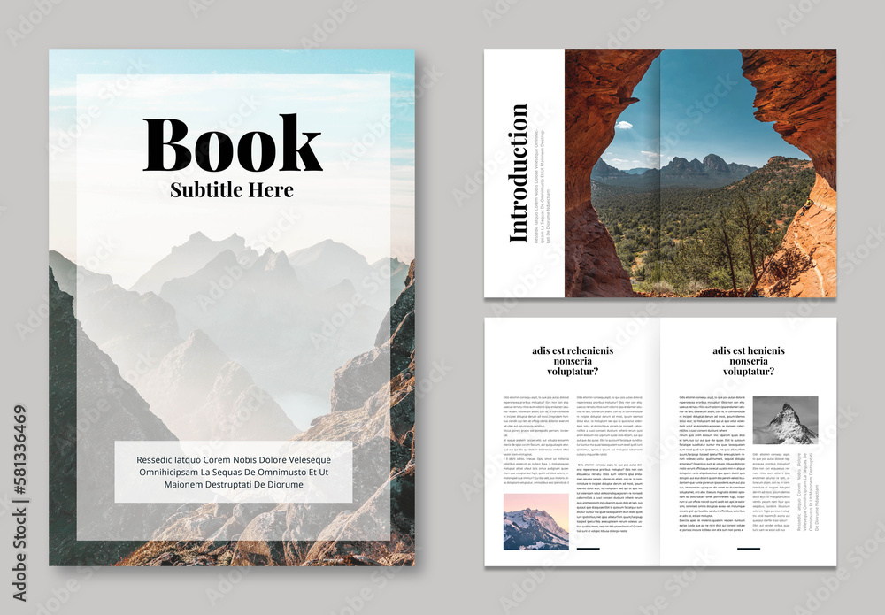 Book Layout Stock Template | Adobe Stock