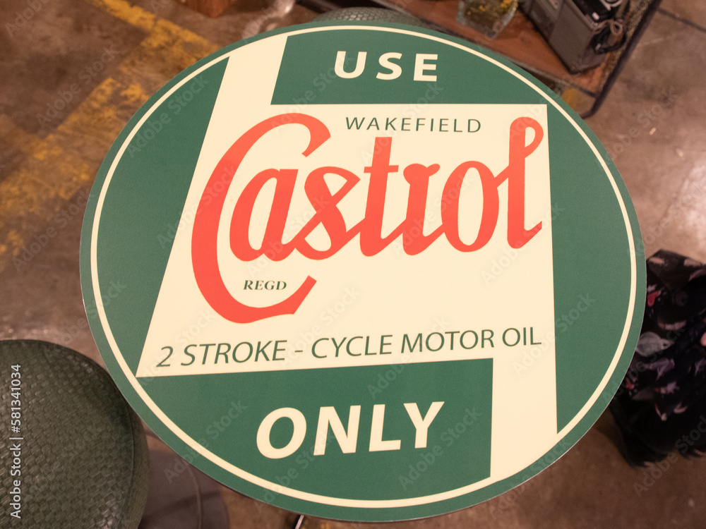 Castrol logo text and sign British oil global brand cycle motor oil ...