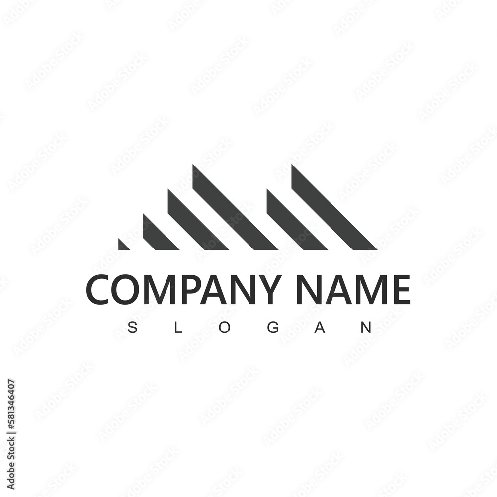 Letter M, Mountain Logo Design Vector Stock Vector | Adobe Stock