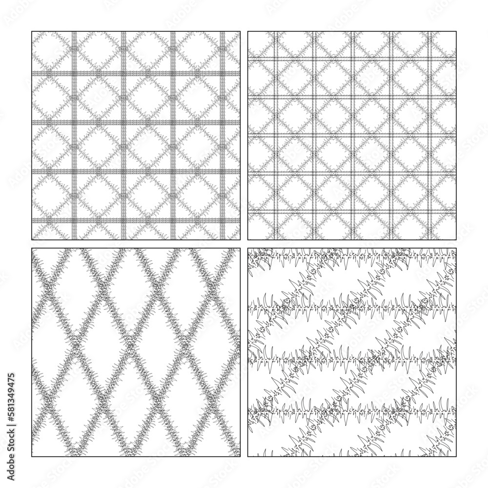 Vetor do Stock: Seamless set of patterns with a transparent background ...