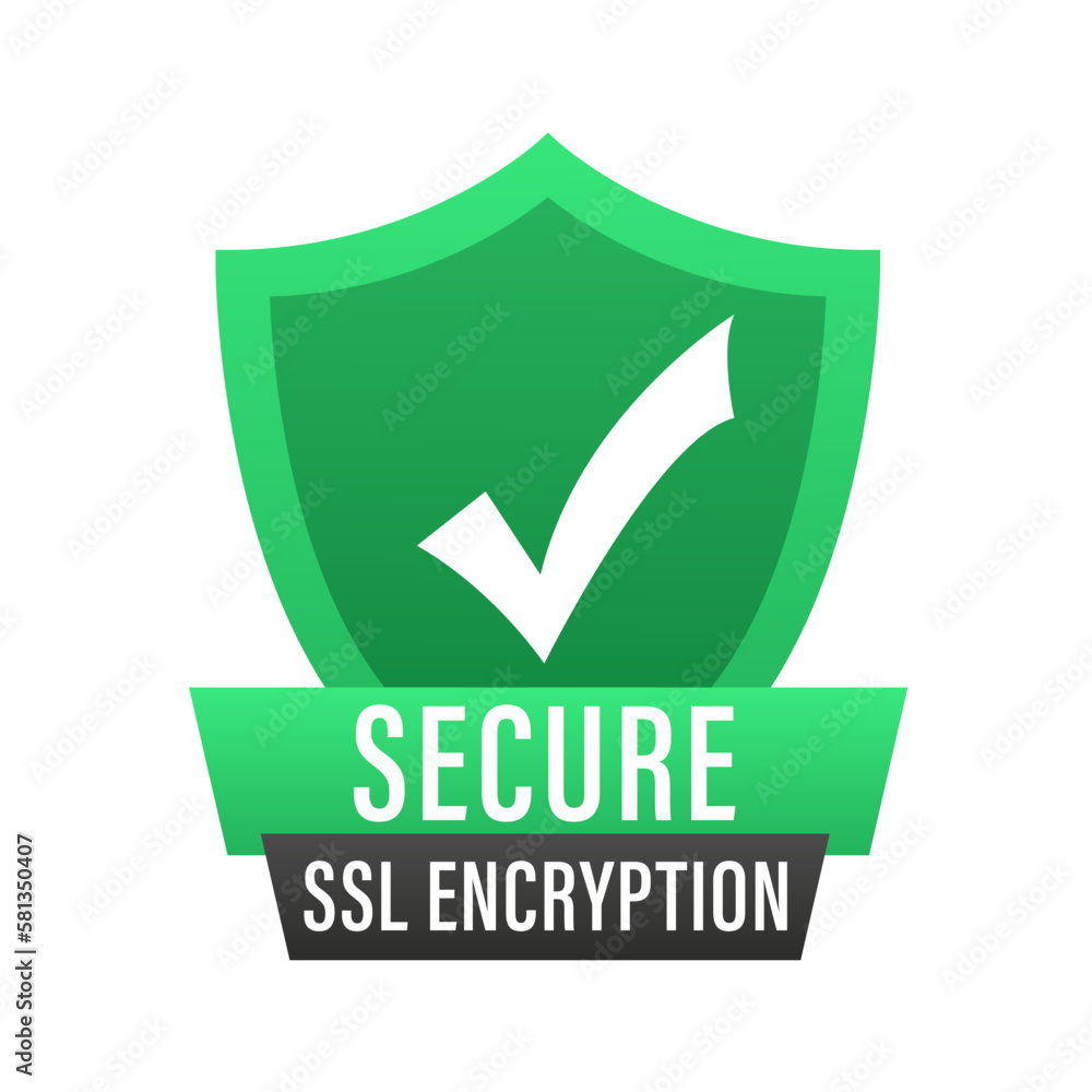 Secure connection, ssl shield protected symbols icon, https certificate ...