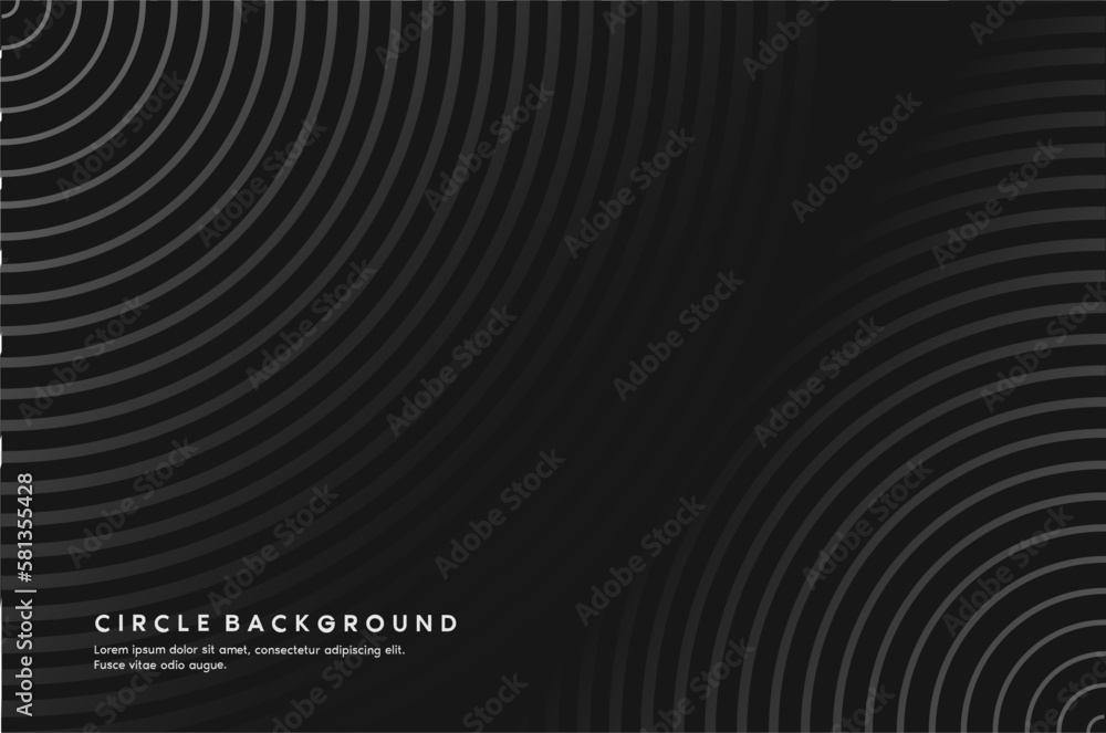 Modern dark circle background. Circle technology design. Circle ...