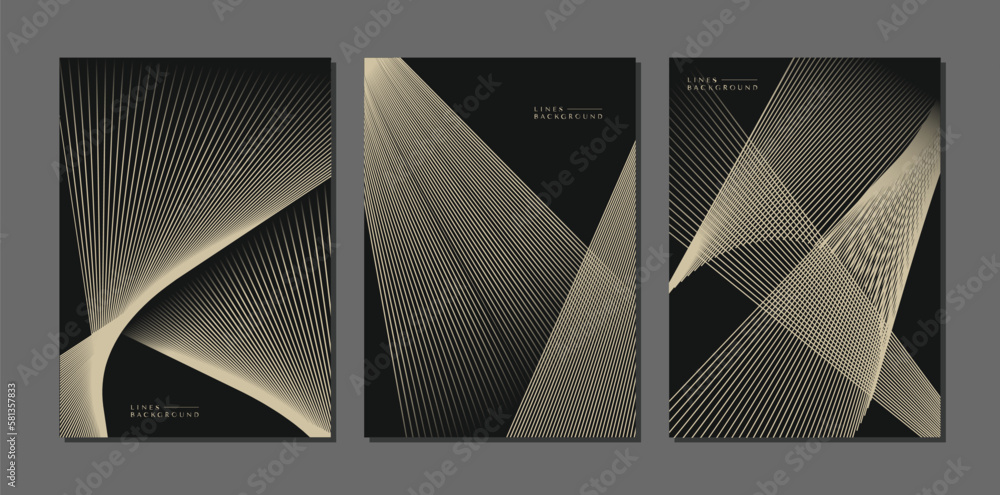 Luxury gold straight line abstract cover design Stock Vector | Adobe Stock