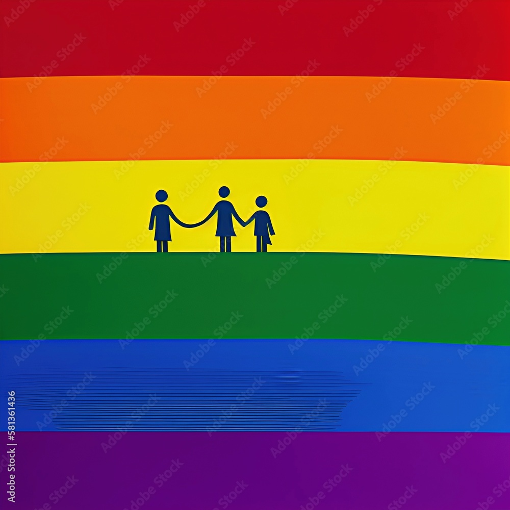 ai generated lgbt pride drawing style illustration Stock Illustration ...