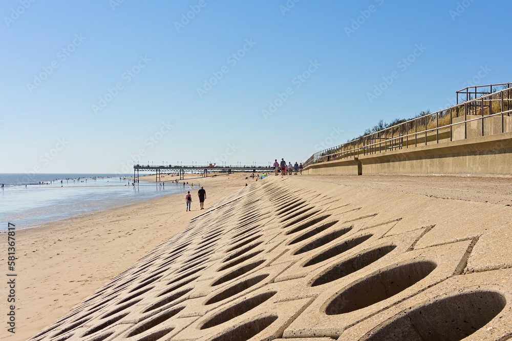 Foto de promenade on the beach in Skegness UK do Stock | Adobe Stock