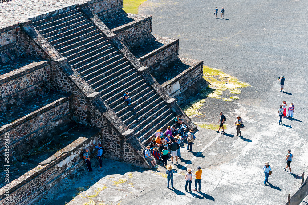 View of the pyramids of Teotihuacan, ancient city in Mexico, located in ...