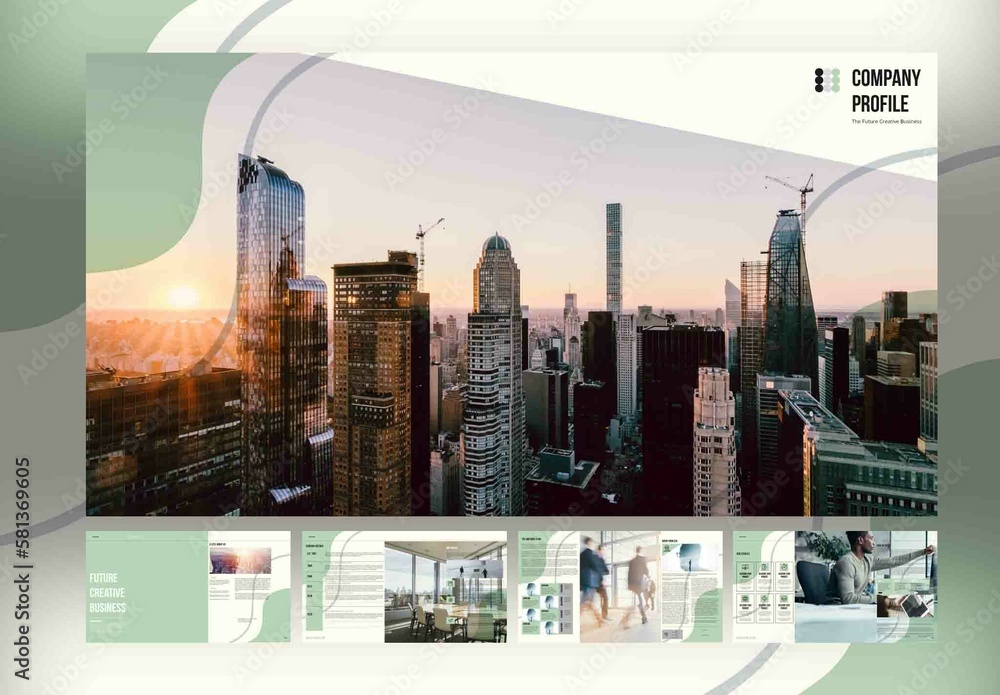 Modern Company Profile Presentation Layouts Stock Template | Adobe Stock