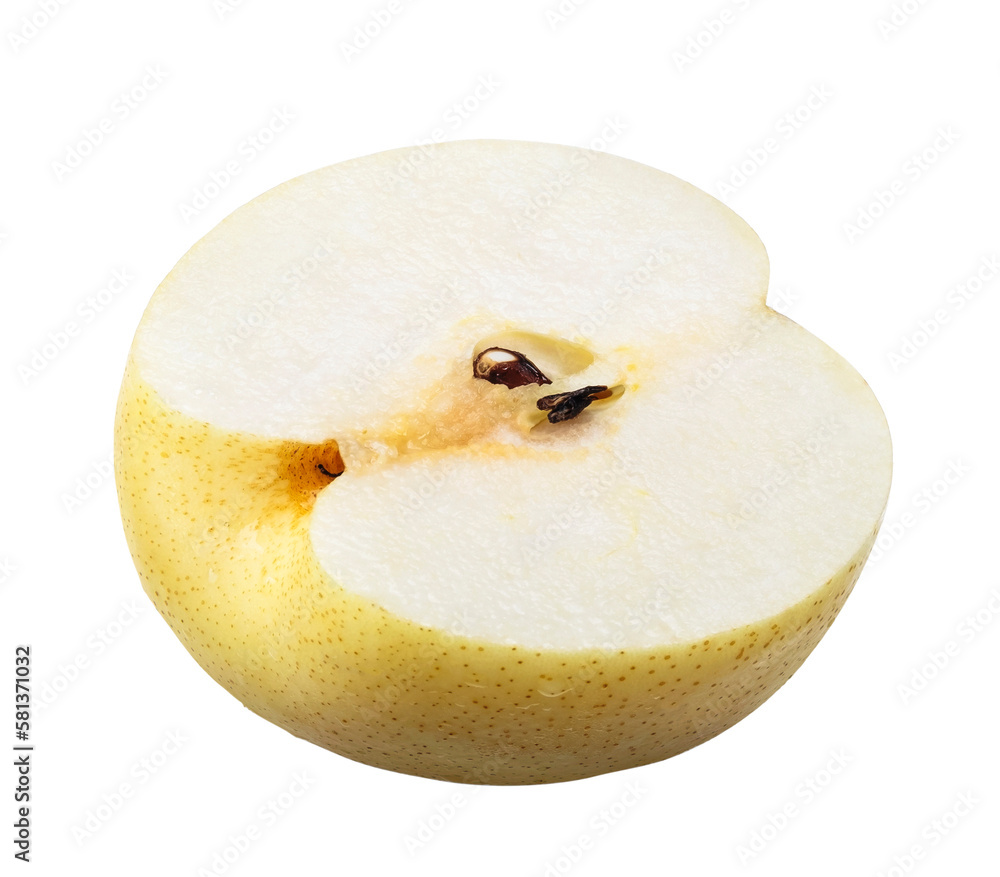 Half of Chinese pear isolated on transparent background. PNG image ...