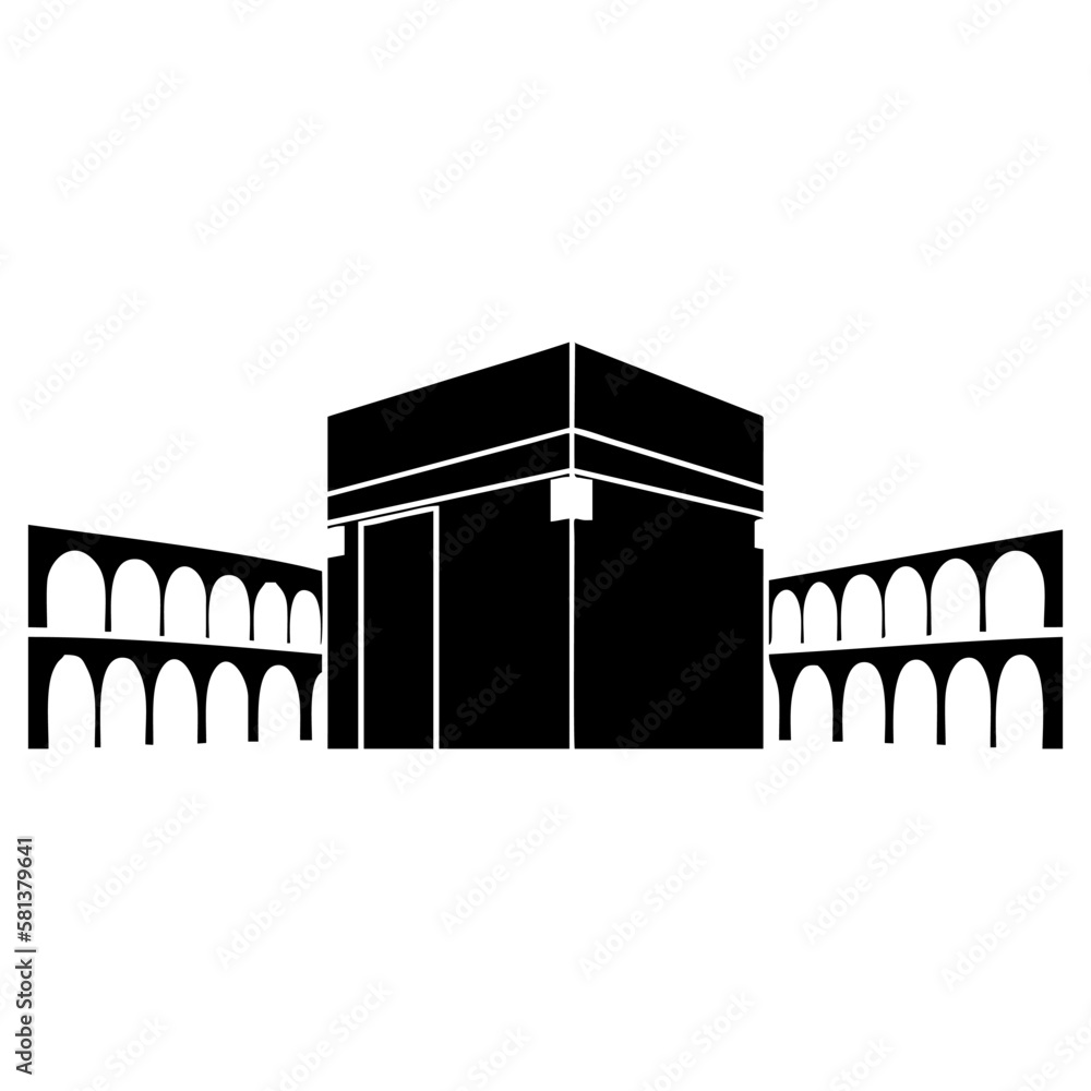 silhouette kaaba Stock Vector | Adobe Stock