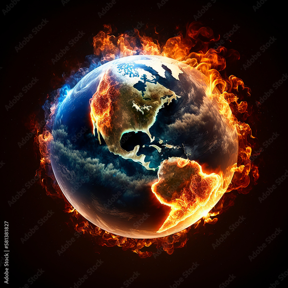 The problem of forest fires on the scale of the planet Earth ...