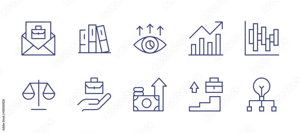 Grafika wektorowa Stock: Business line icon set. Editable stroke ... Grafika wektorowa Stock: Business line icon set. Editable stroke ...