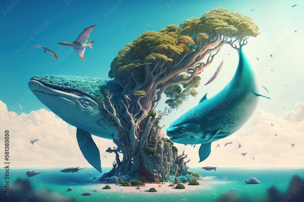 Deep Sea Dreamscape: Flying Whales, Talking Trees & Ultra-Detailed ...