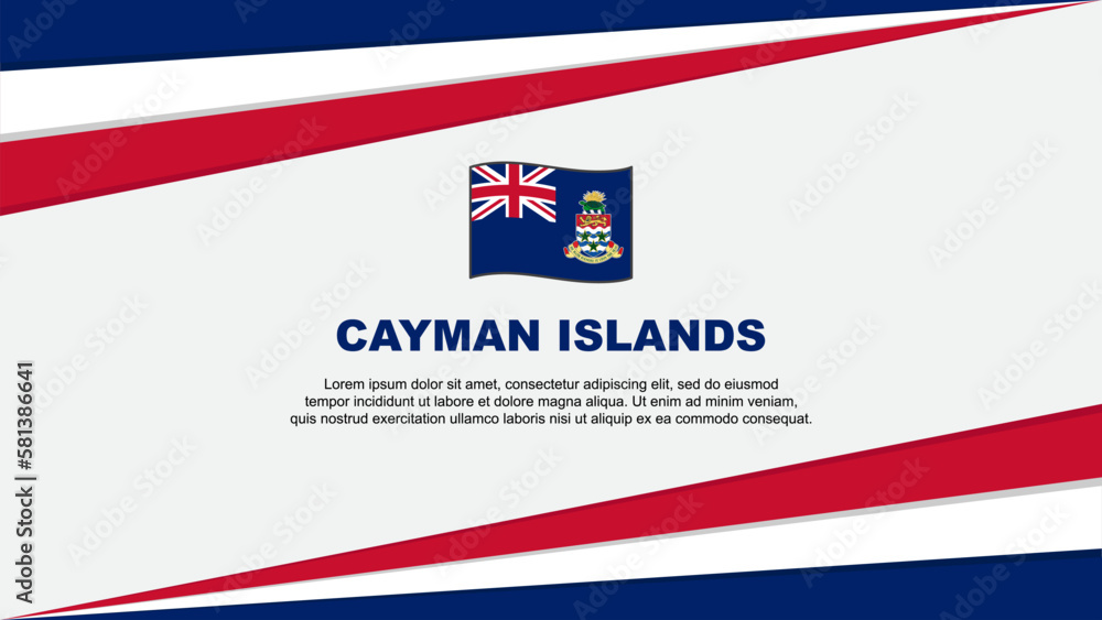 Cayman Islands Flag Abstract Background Design Template. Cayman Islands ...