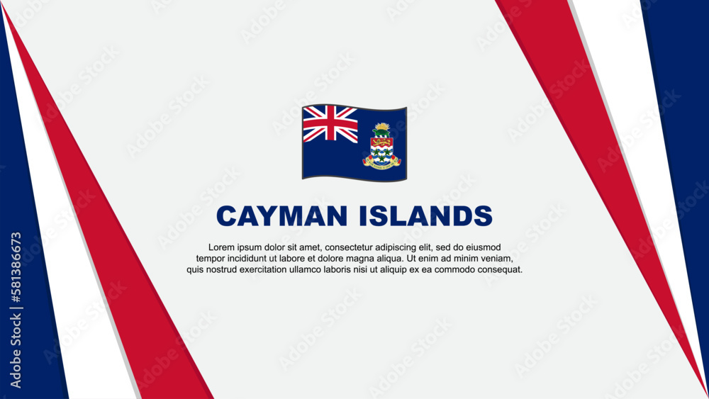 Cayman Islands Flag Abstract Background Design Template. Cayman Islands ...