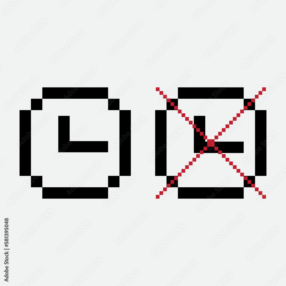 bitmap clock 2 pieces logo, vector logo icon Stock Vector | Adobe Stock