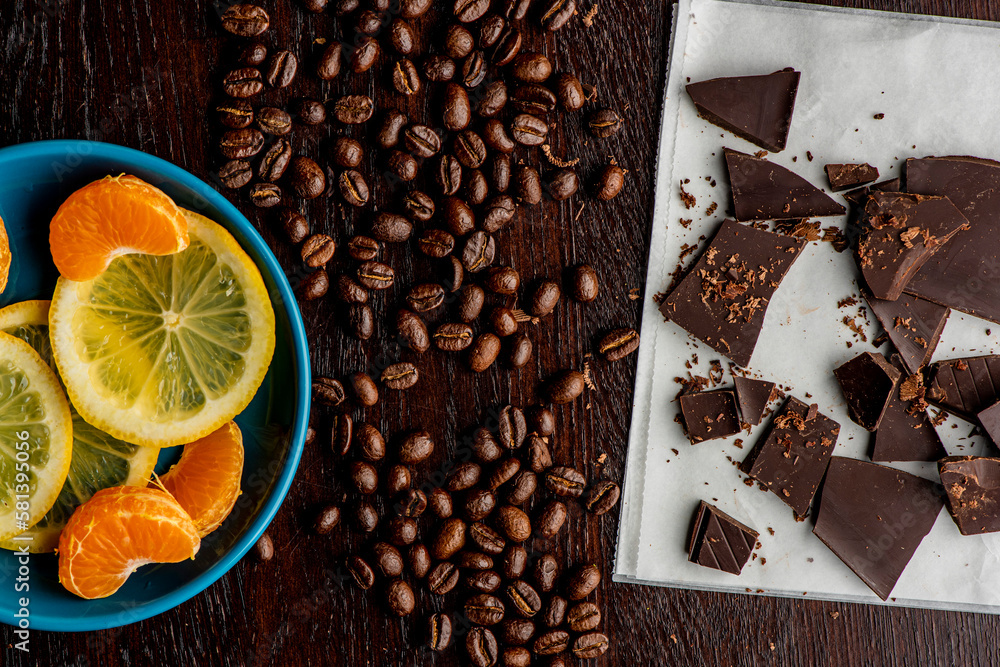 Coffee Beans. Coffee. Cups of coffee home brewed. Espresso with steamed ...
