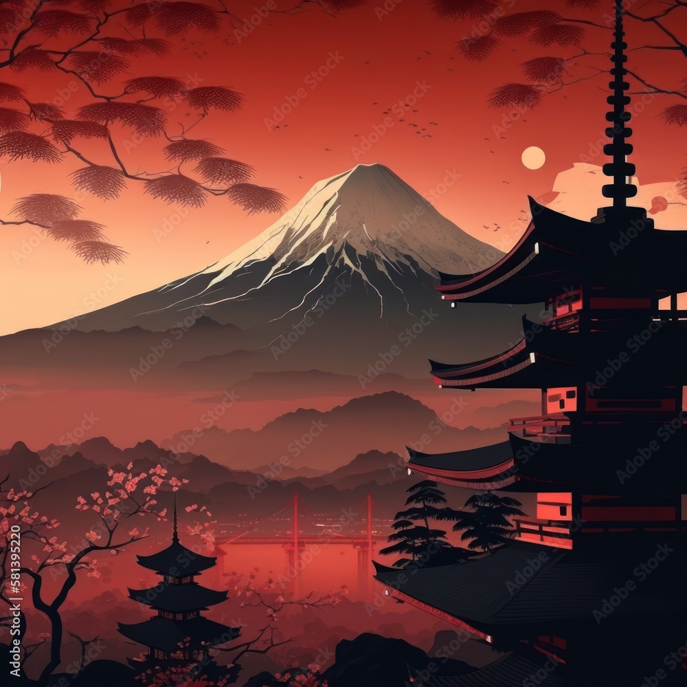 Japan Style Wallpaper Background Stock Photo | Adobe Stock