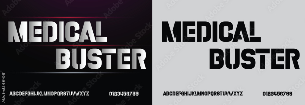 Medical Buster, Modern Sport Fonts. Typeface Tech style fonts for ...