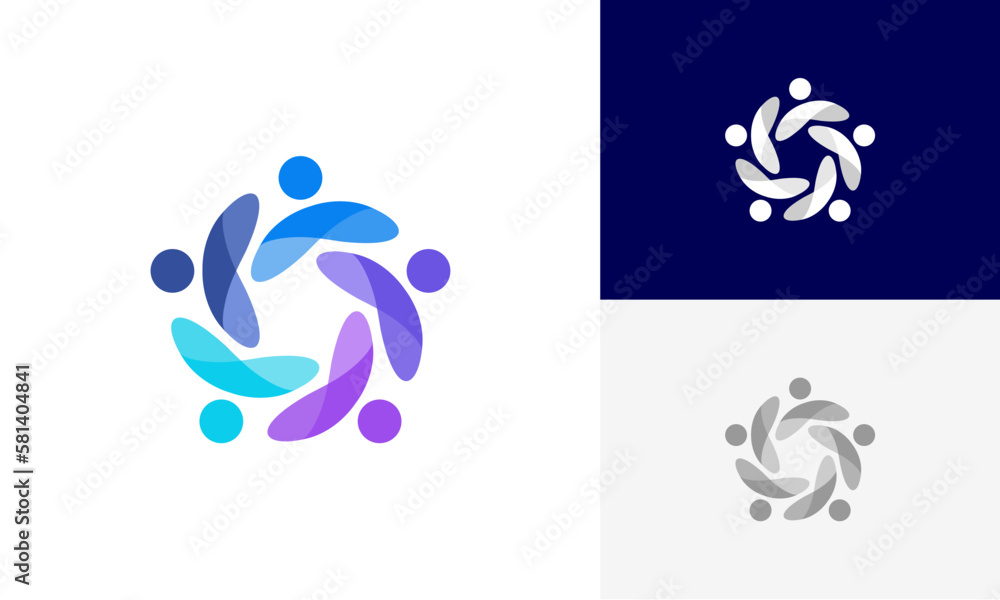 community logo, social community logo, global community logo, human ...