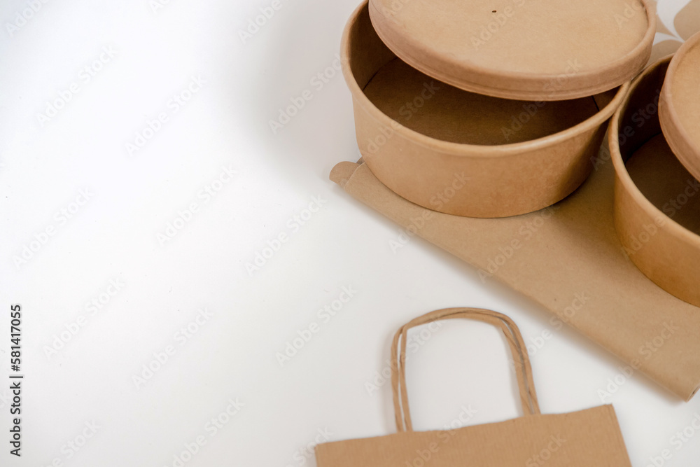 Set of card and paper elements related to packaging and transport of ...