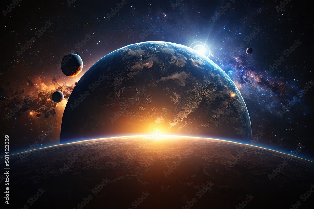 Rock Star Space Galaxy Planets