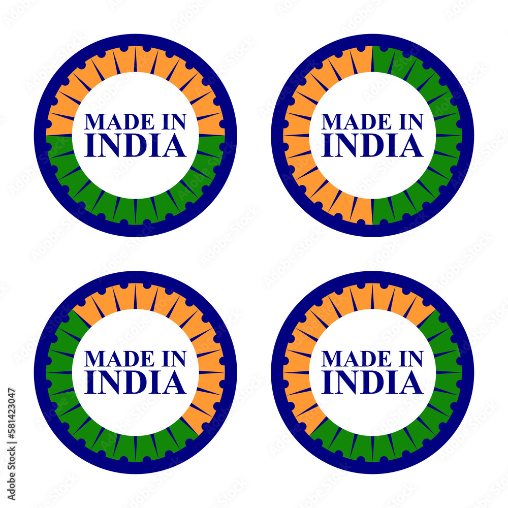 icon made in india. logo set of indian. vector isolated on white ...
