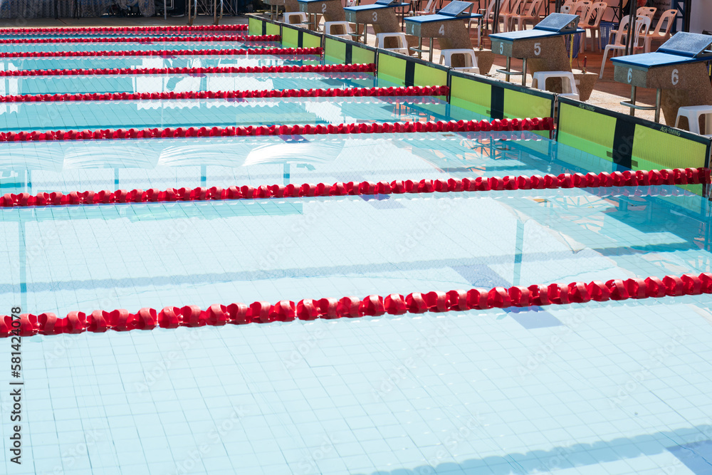 No body and clear transparent swimming pool water background for ...