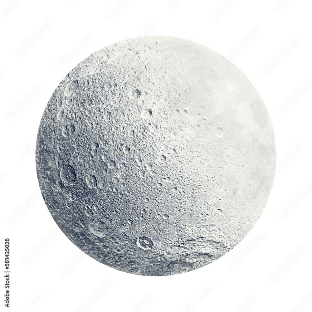 Abstract conceptual image of full moon over transparent background ...